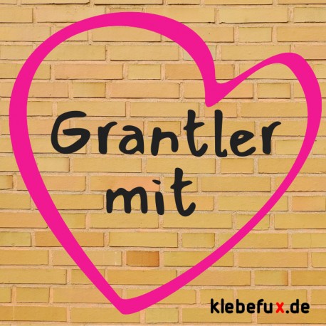 Textilmotiv "Grantler mit Herz" - klebefux